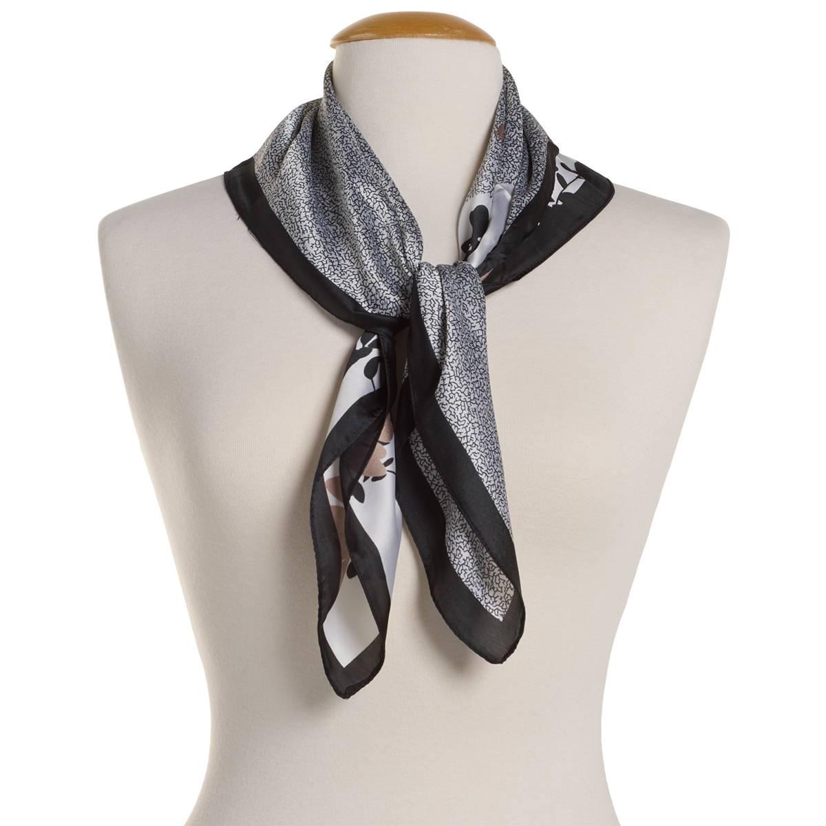 Click here for Womens Renshun Side Floral Square Scarf prices