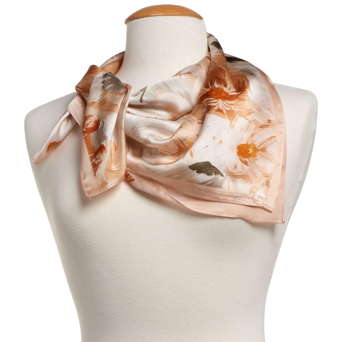 Click here for Womens Renshun Pretty Floral Square Scarf prices