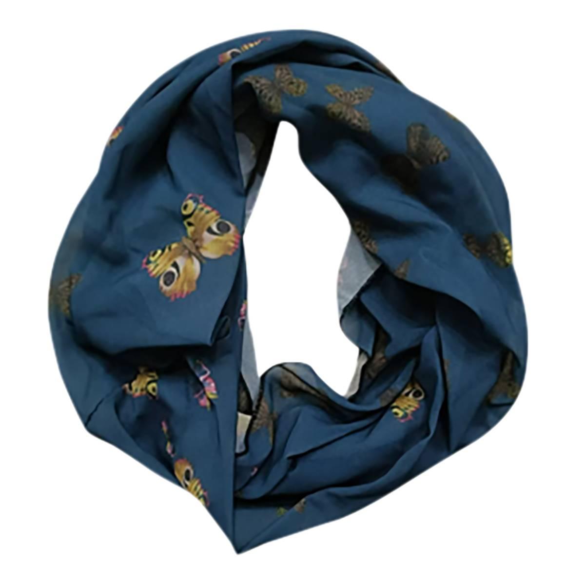 Click here for Womens Renshun Butterfly Silky Infinity Scarf - Na... prices