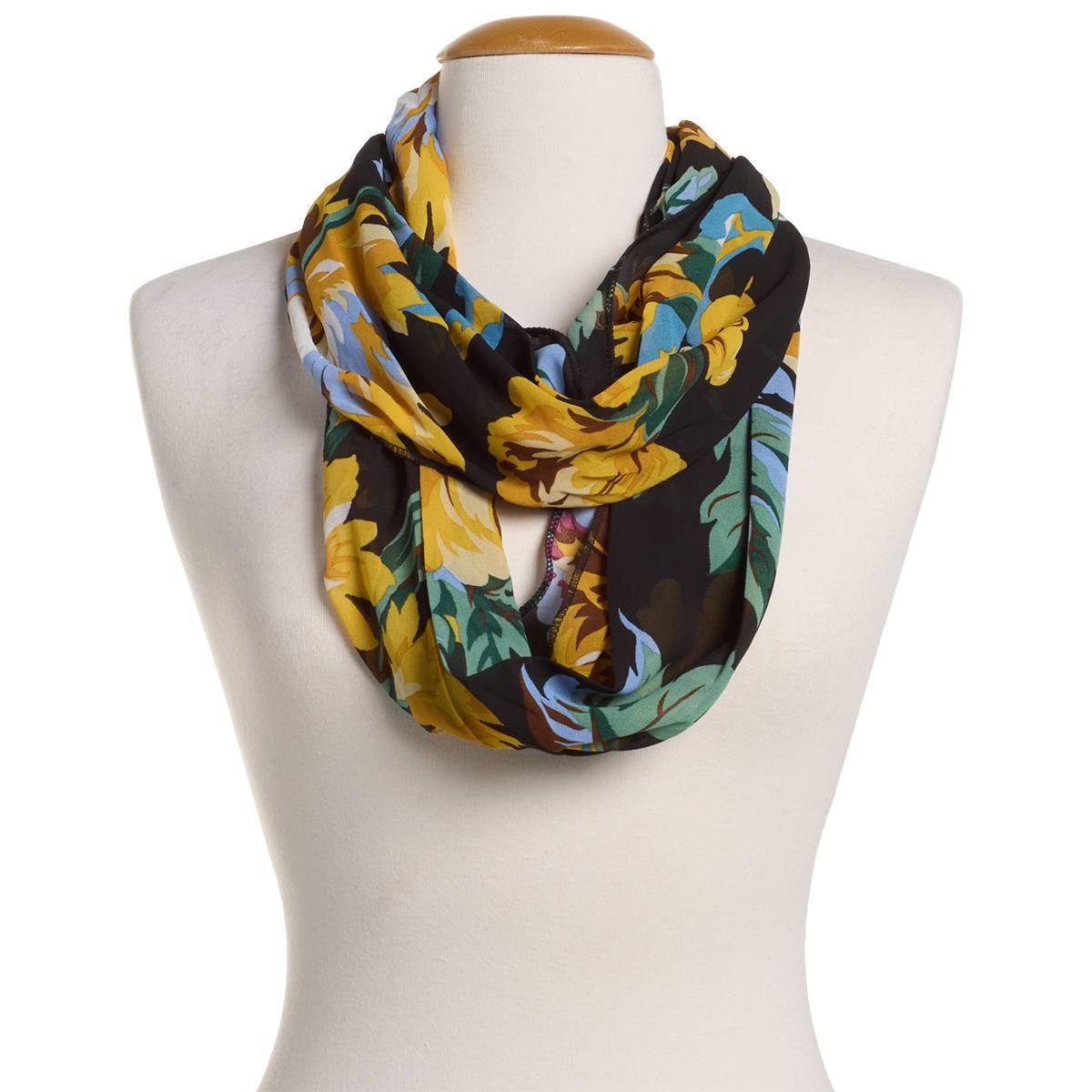 Click here for Womens Renshun Beautiful Floral Silk Infinity Scar... prices