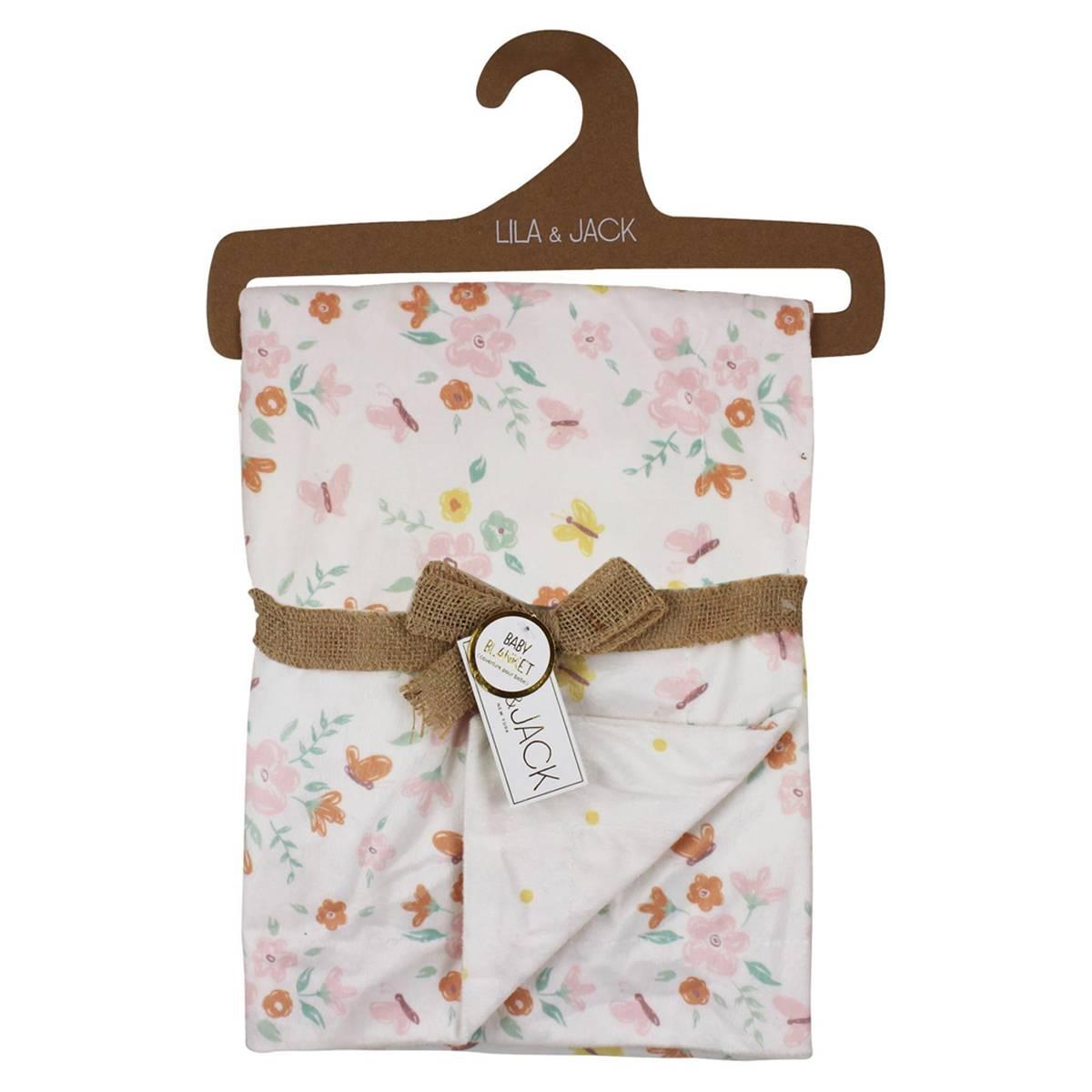 Click here for Lila & Jack Floral & Dot Mink Reversible Blanket prices