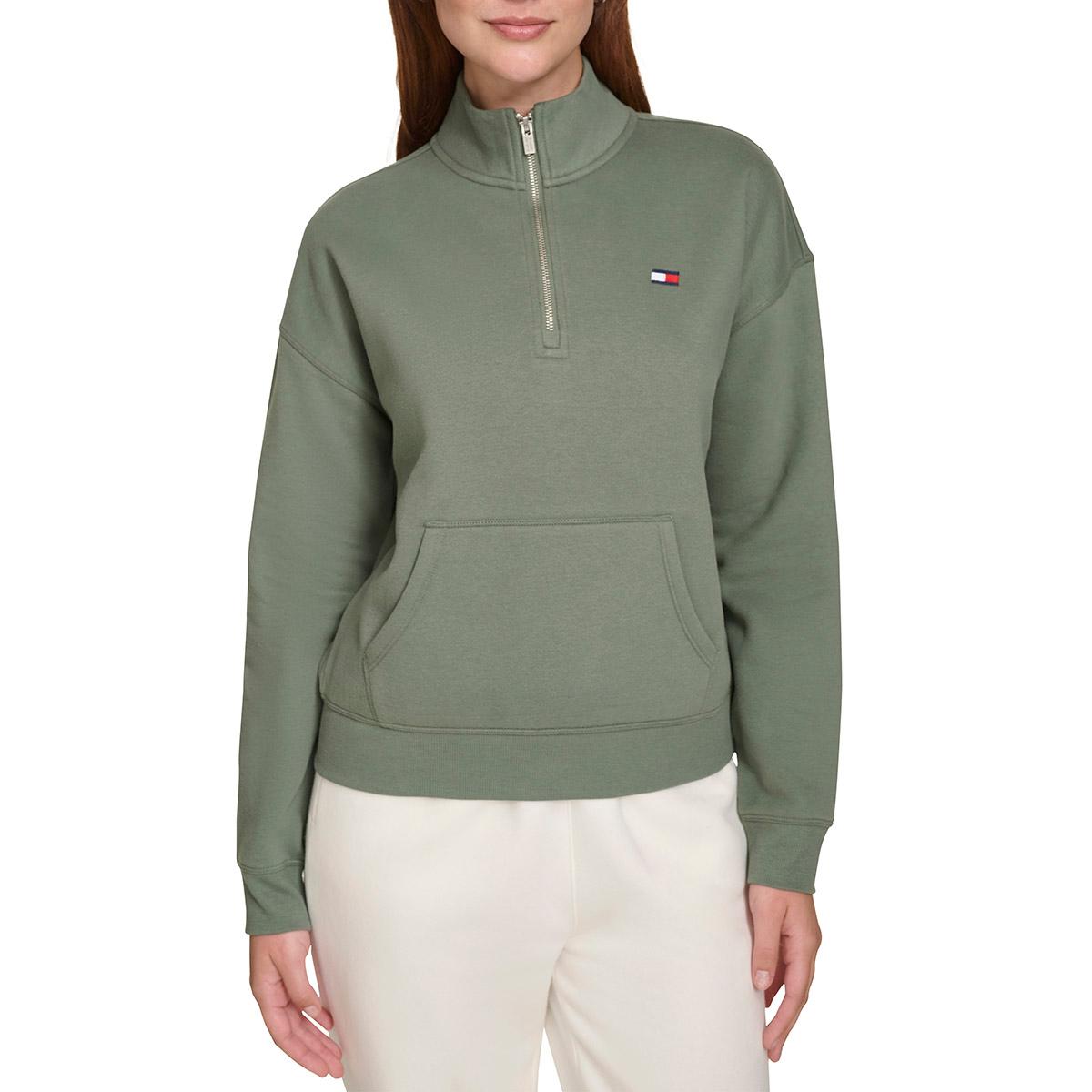 Click here for Womens Tommy Hilfiger Sport Fleece Mock Neck Kanga... prices