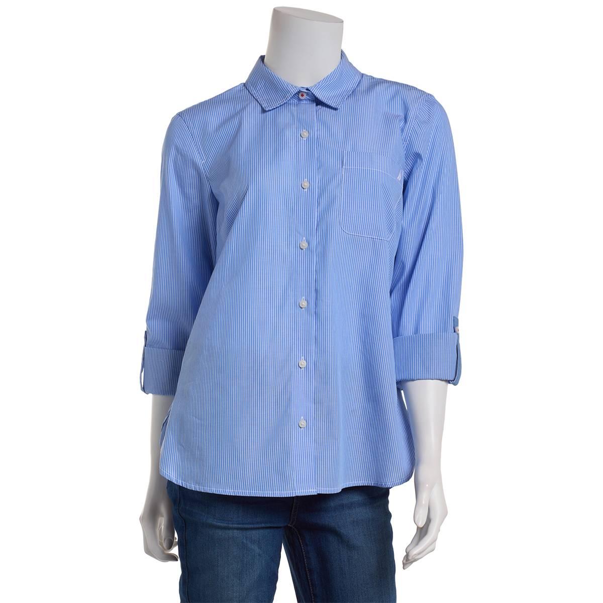 Click here for Womens Nautica Jeans Newport Stripe Casual Button... prices