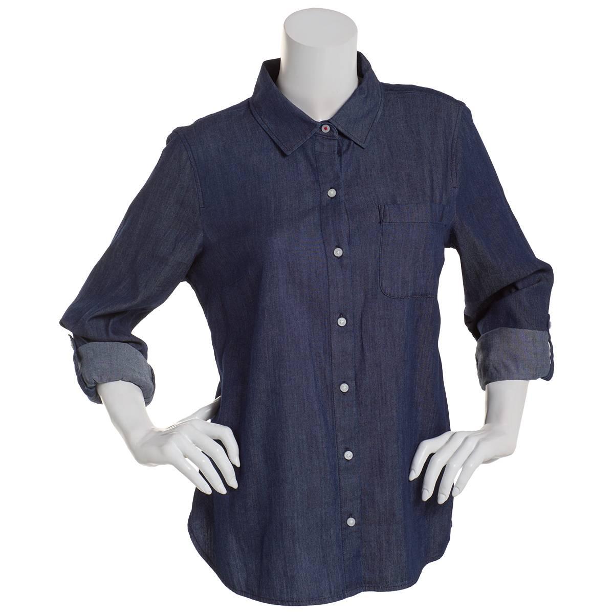 Click here for Womens Nautica Jeans Classic Chambray Roll Tab Cas... prices