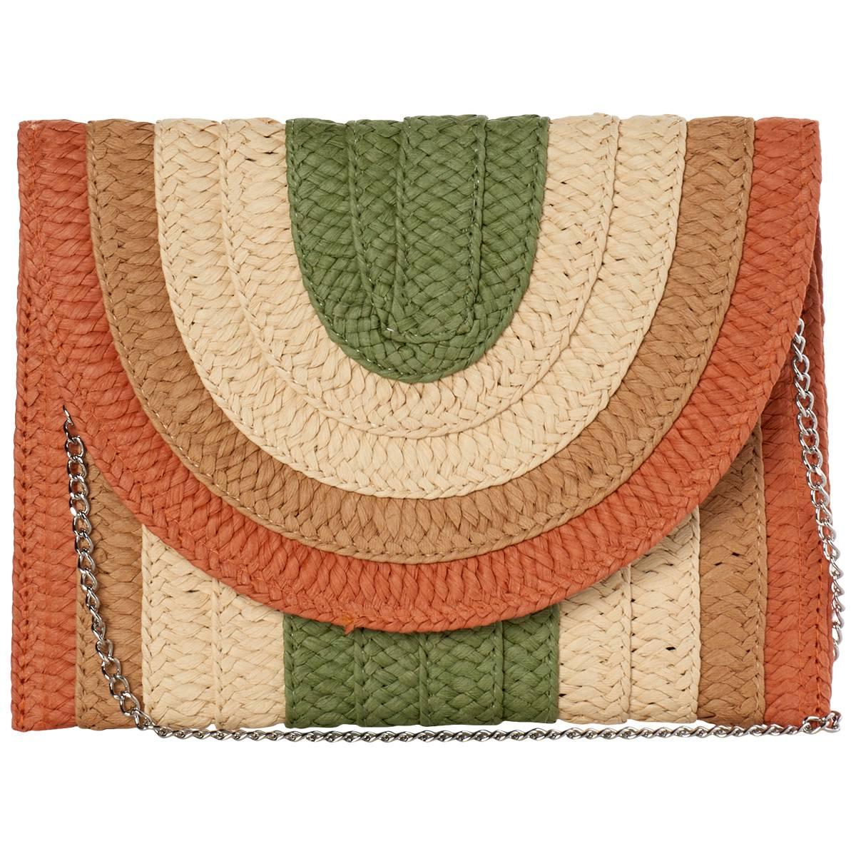Click here for DMargeaux Straw Flap Crossbody - Tan/Multi prices