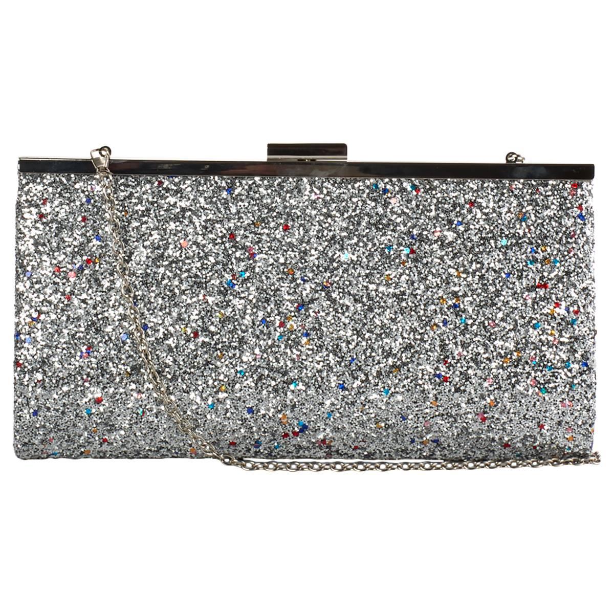 Click here for DMargeaux Glitter Kisslock Clutch With Chain prices