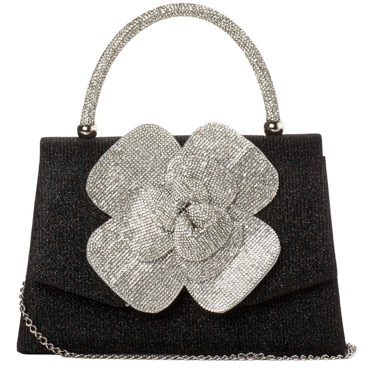 Click here for DMargeaux Flower Shimmer Clutch w/ Chain prices