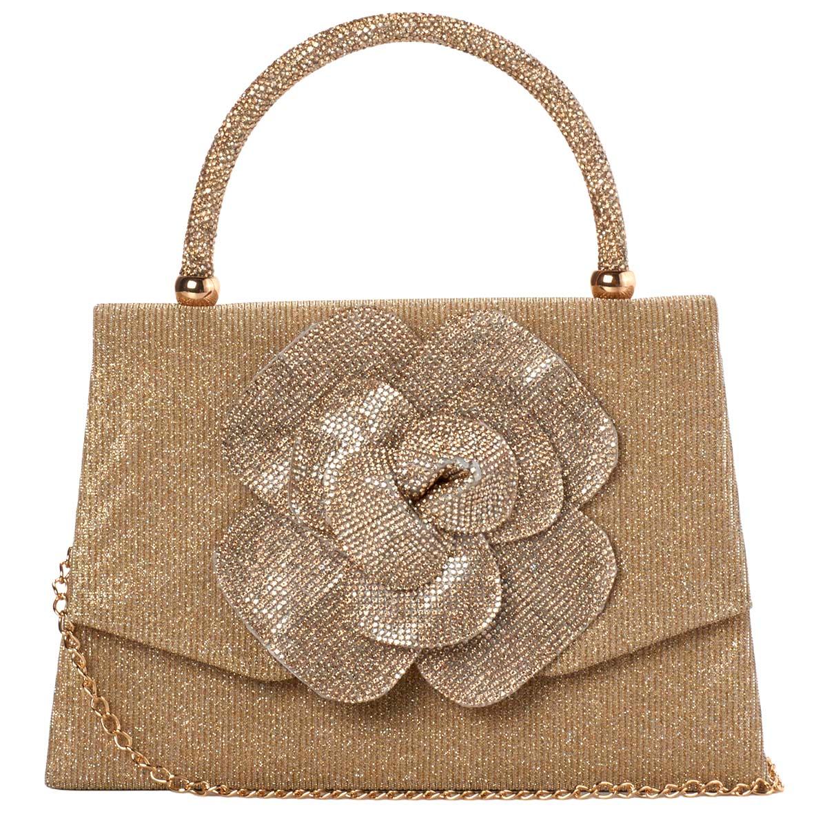 Click here for DMargeaux Flower Shimmer Clutch w/ Chain prices