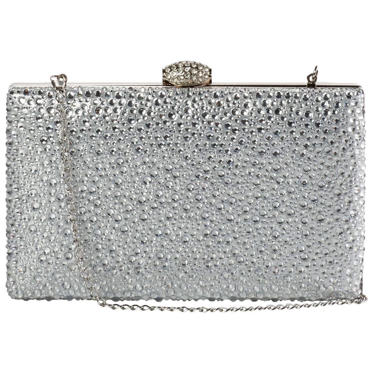 Click here for DMargeaux Square Crystal Clutch With Chain prices