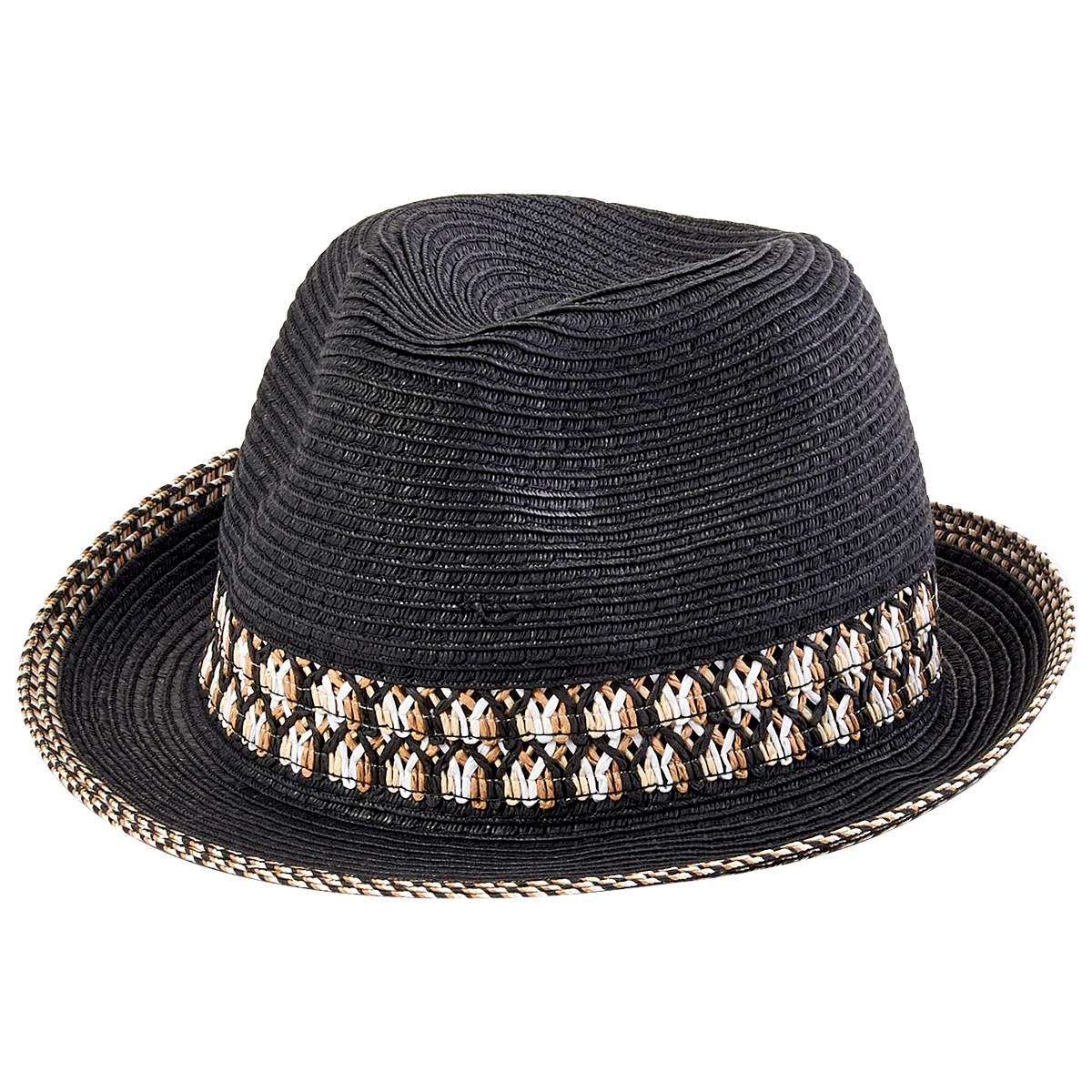 Click here for Womens Madd Hatter Panama Hat with Multi Color Ban... prices