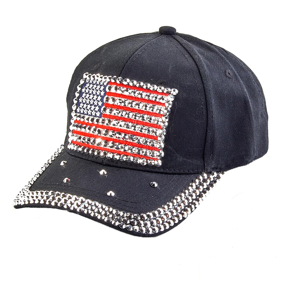 Click here for Womens Madd Hatter Bling Americana Baseball Hat prices