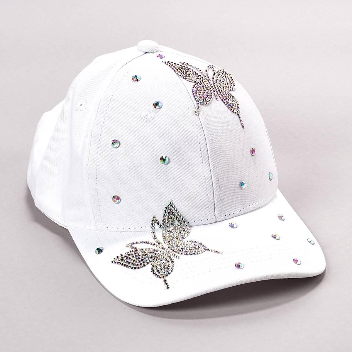 Click here for Womens Madd Hatter Bling Butterfly Baseball Cap prices