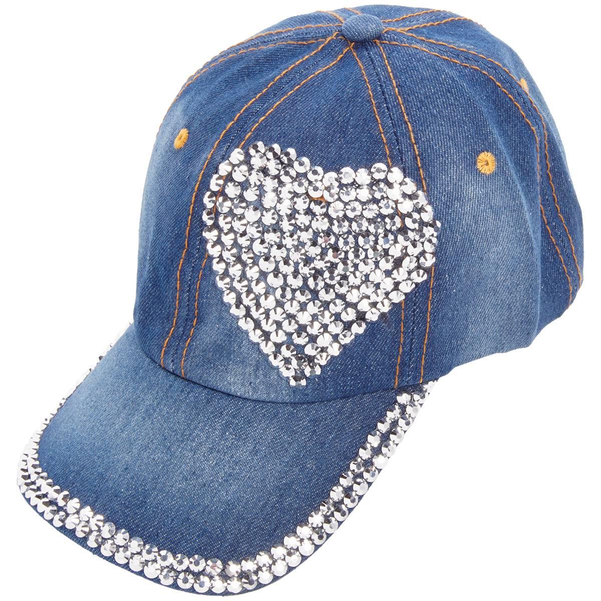 Click here for Womens Madd Hatter Heart Bling Baseball Cap prices