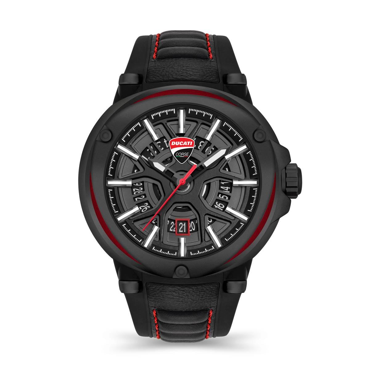 Click here for Mens Ducati Corse Partenza Black Band/Dial Watch-D... prices