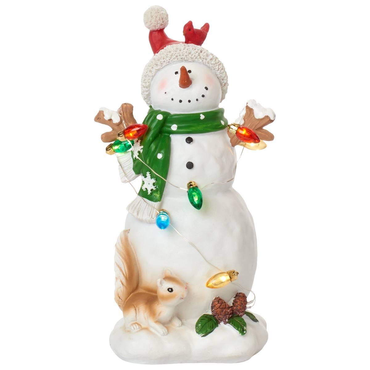 Click here for Large Snowman with LED String Light Figurine prices