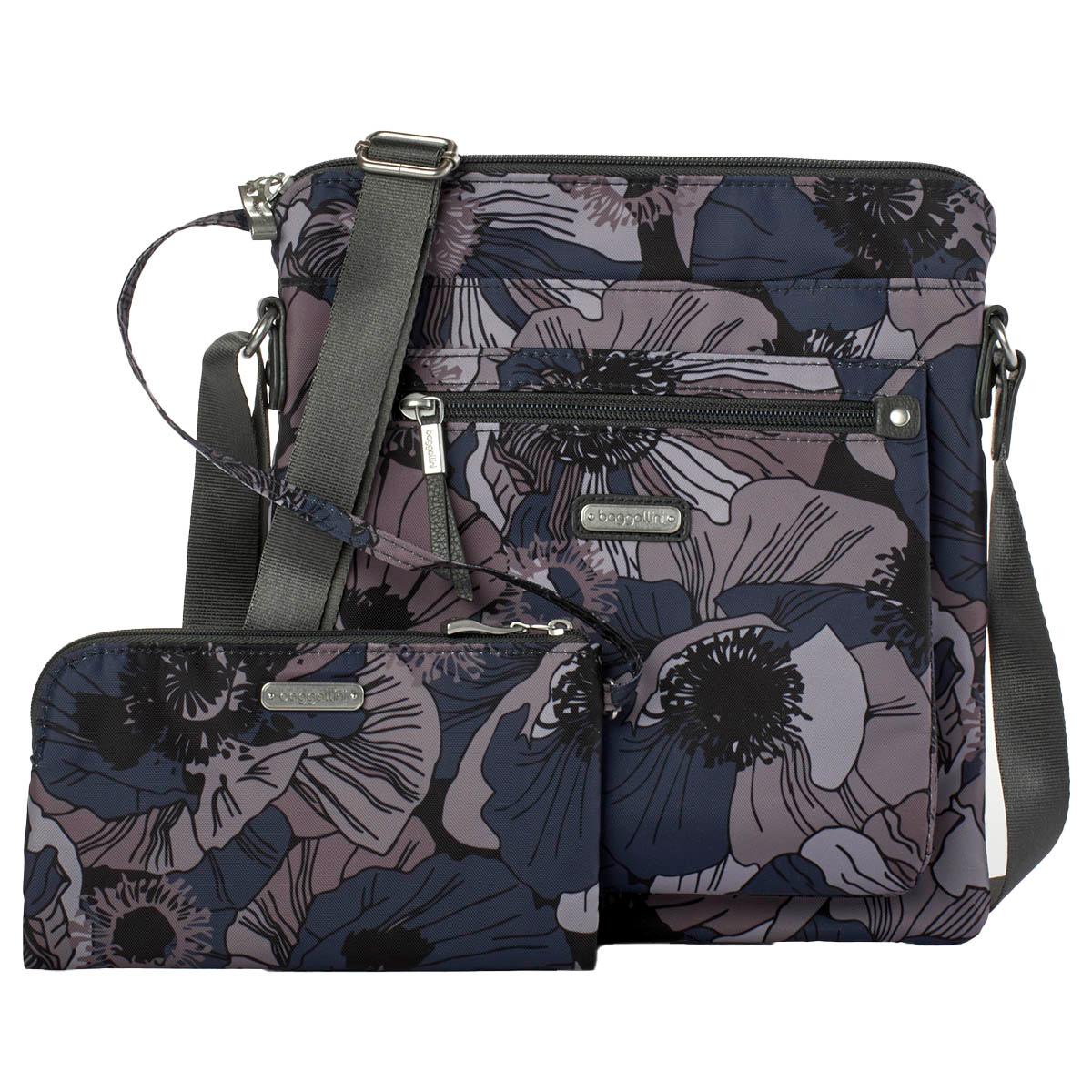 Click here for Baggallini Go Bagg w/RFID Wristlet - Grey Poppy prices