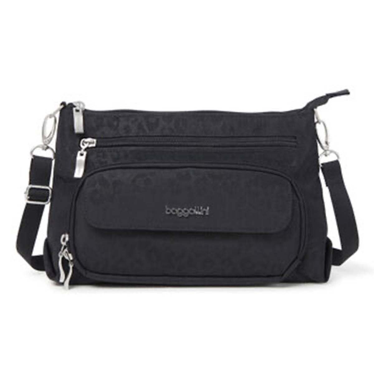 Baggallini Original Everyday Crossbody - Black Cheetah