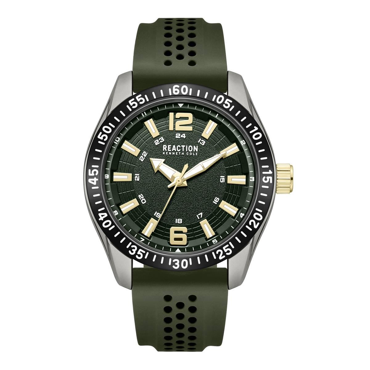 Click here for Mens Kenneth Cole(R) Reaction(tm) Green Strap Watc... prices