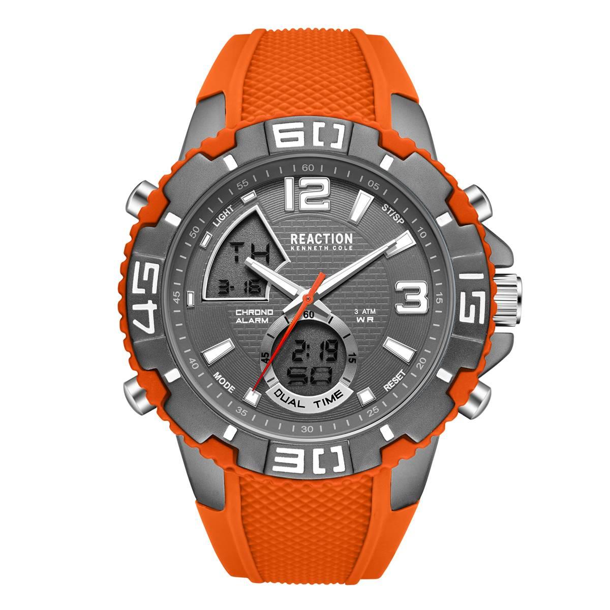 Click here for Mens Kenneth Cole(R) Reaction(tm) Ana-Digi Orange... prices