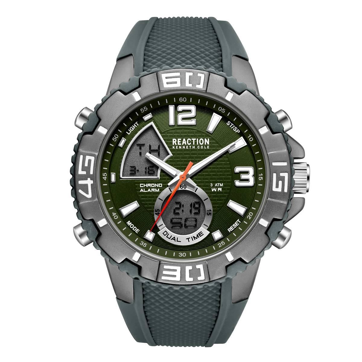 Click here for Mens Kenneth Cole(R) Reaction(tm) Ana-Digi Gunmeta... prices