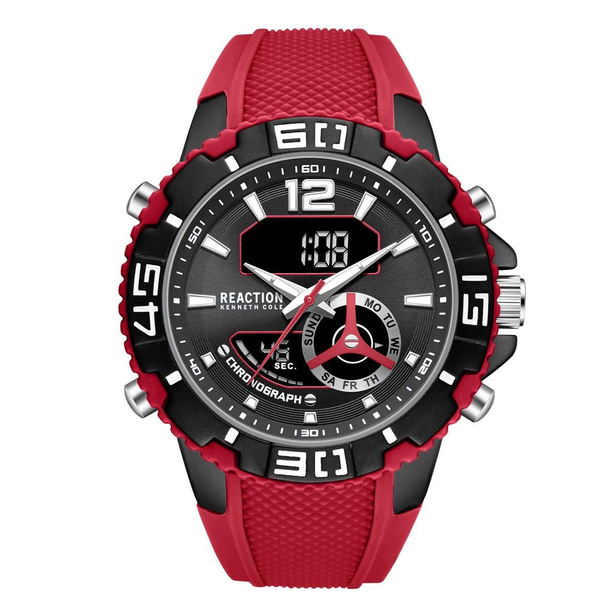 Click here for Mens Kenneth Cole(R) Reaction(tm) Ana-Digi Red Wat... prices