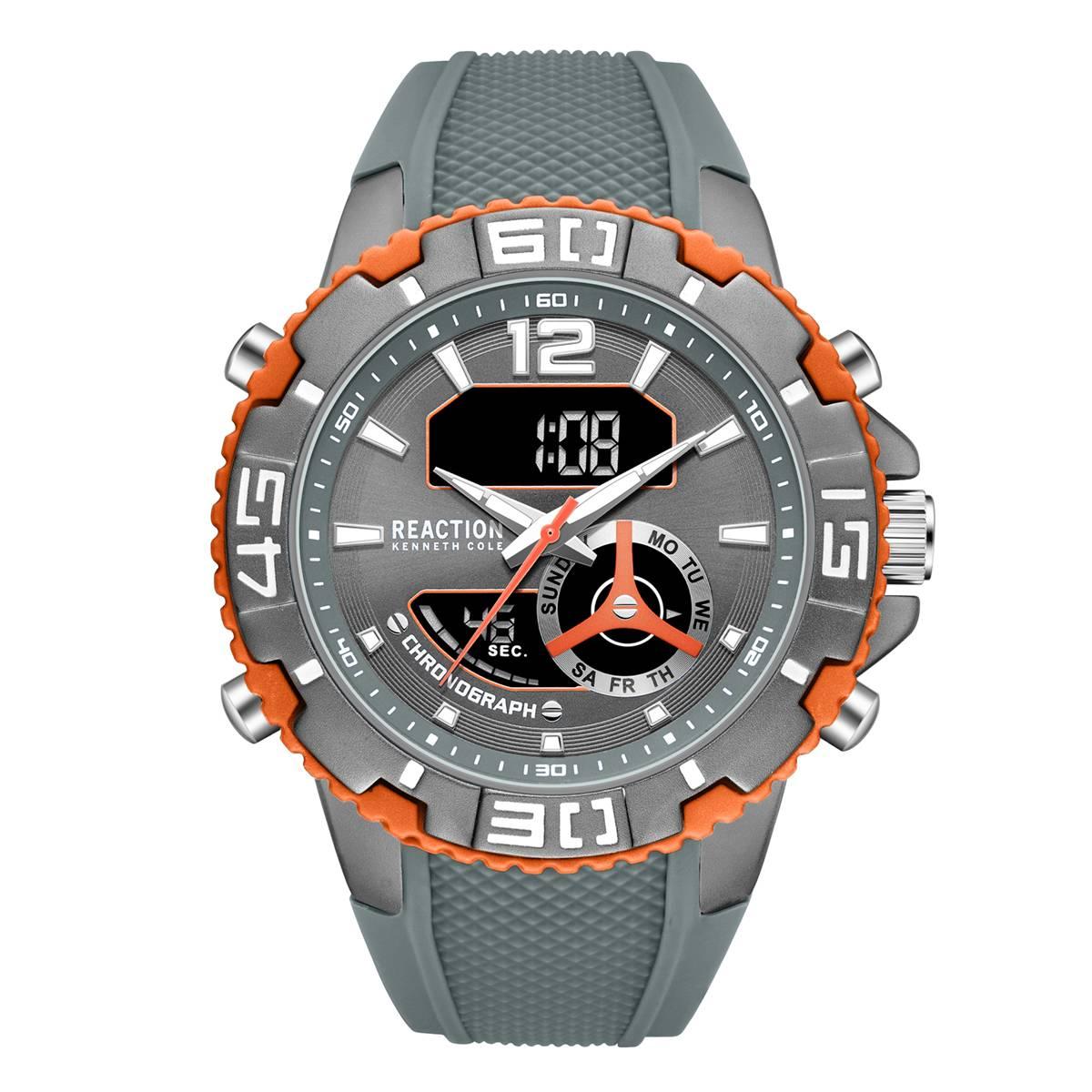 Click here for Mens Kenneth Cole(R) Reaction(tm) Ana-Digi Grey Wa... prices