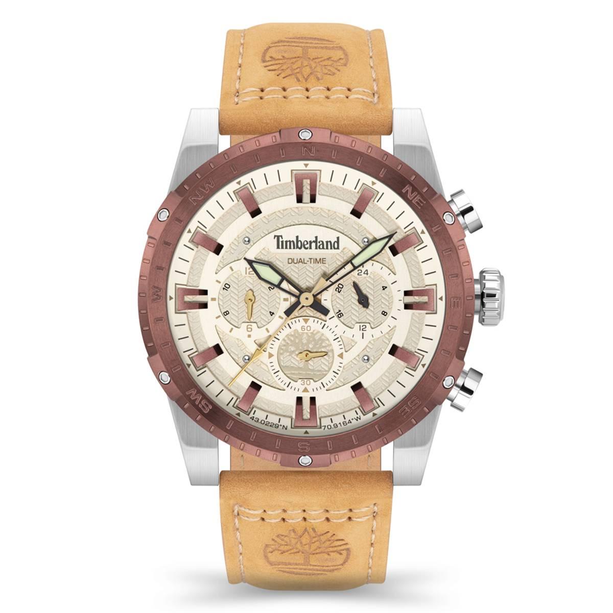 Click here for Mens Timberland Fitzwilliam Leather Strap Watch -... prices