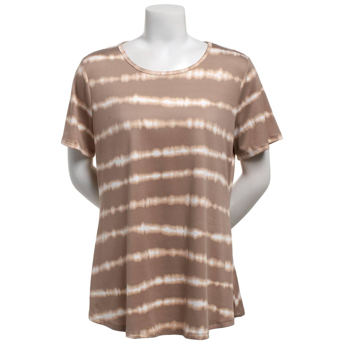 Click here for Womens Bobeau Short Sleeve Stripe Tie Dye Babydoll... prices