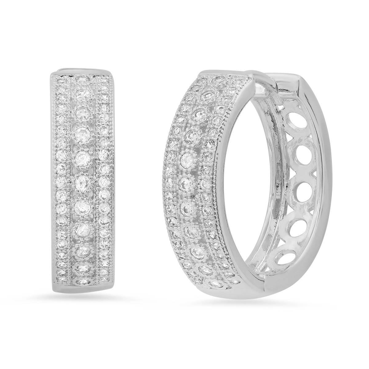 Click here for Steeltime Stainless Steel Simulated Diamonds Hoop... prices