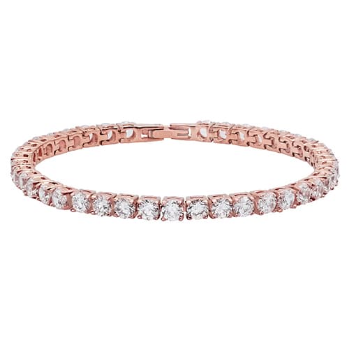 Click here for 18kt. Rose Gold Plated Classic Tennis Bracelet prices