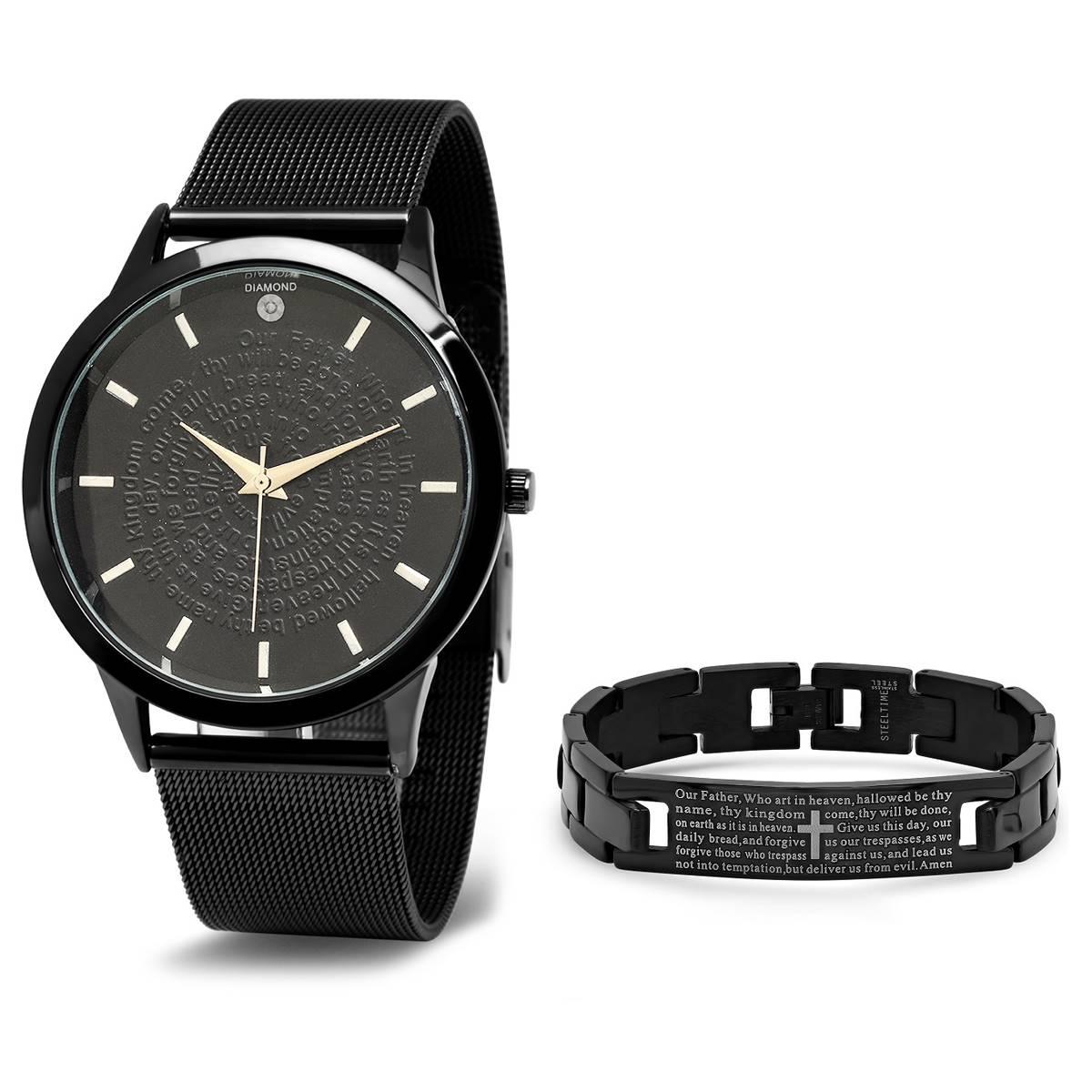 Click here for Mens Steeltime Black Watch Set - B80152WD613150B prices