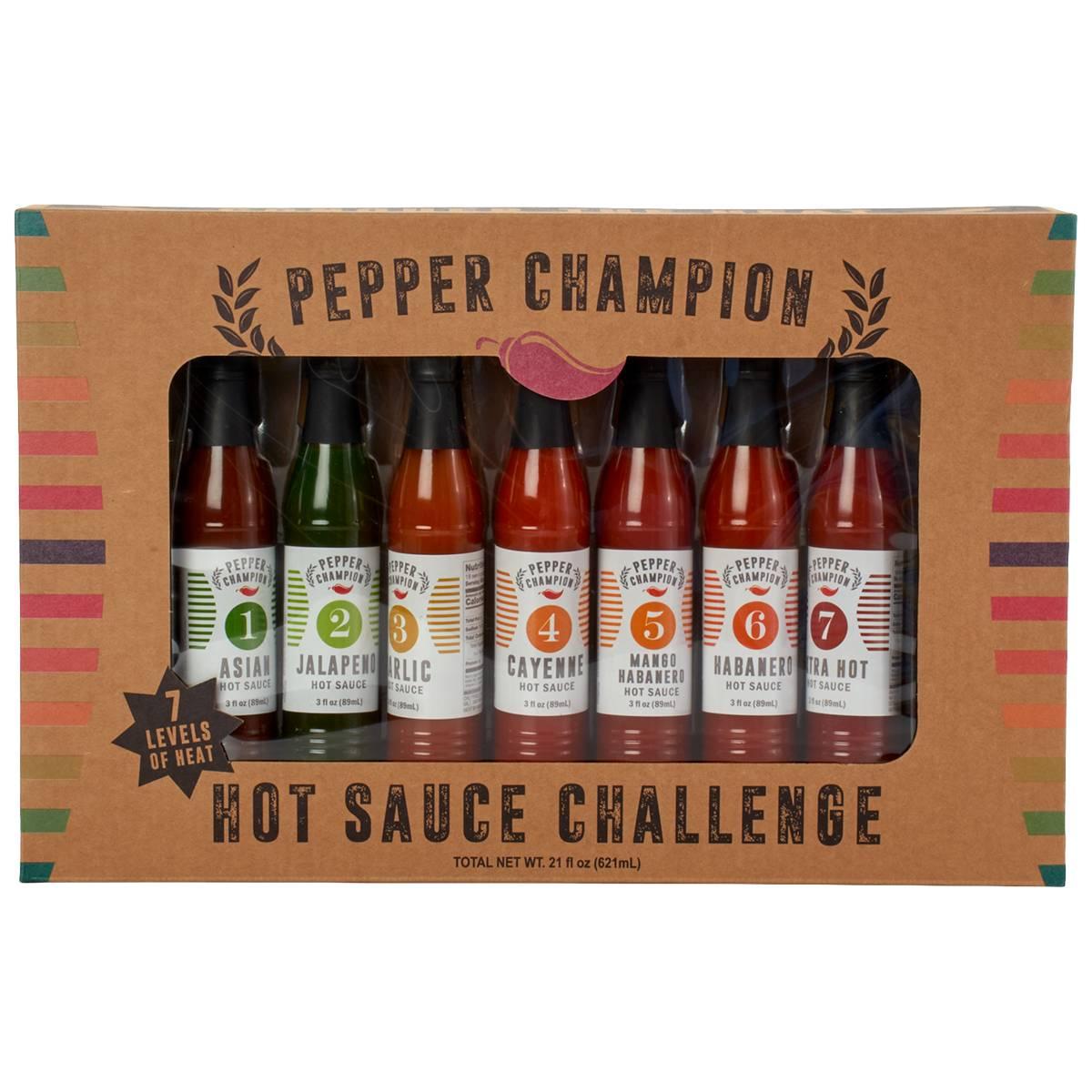 Click here for Pepper Champion 7pc. Hot Sauce Challenge prices