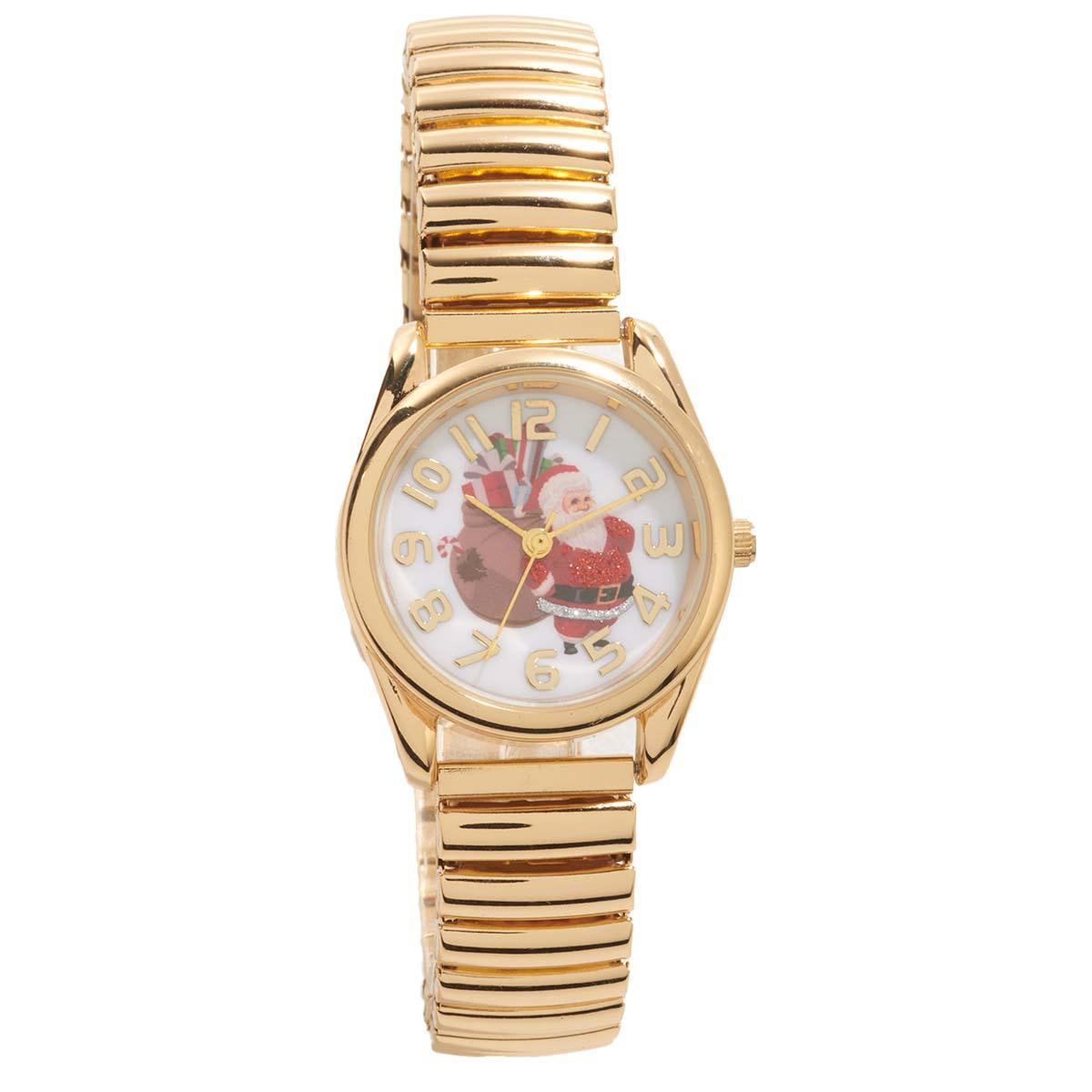 Click here for Gold Tone Round Metal Bangle Watch with Glitter Sa... prices