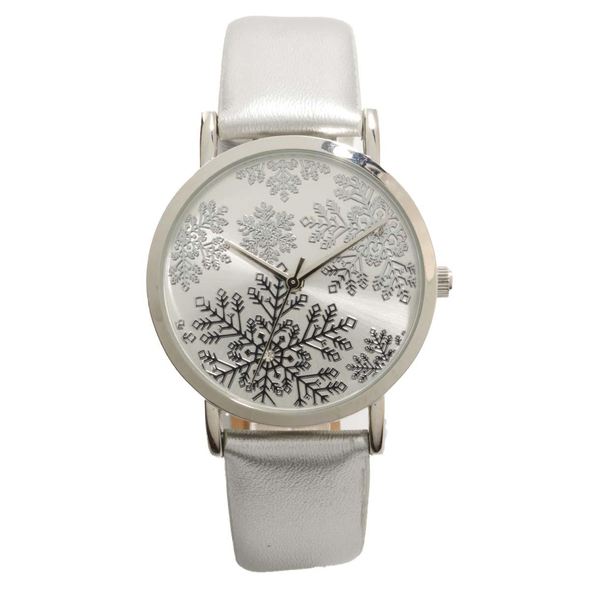 Click here for Silver-Tone Snowflake Patterned Dial Silver Strap... prices