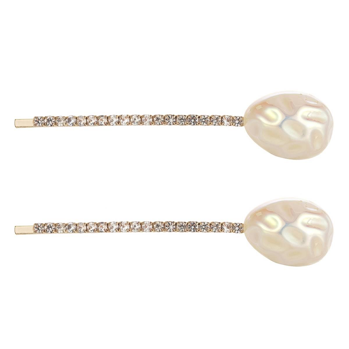 Click here for Roman Gold-Tone Pearl & CZ Hair Pins - Set of 2 prices
