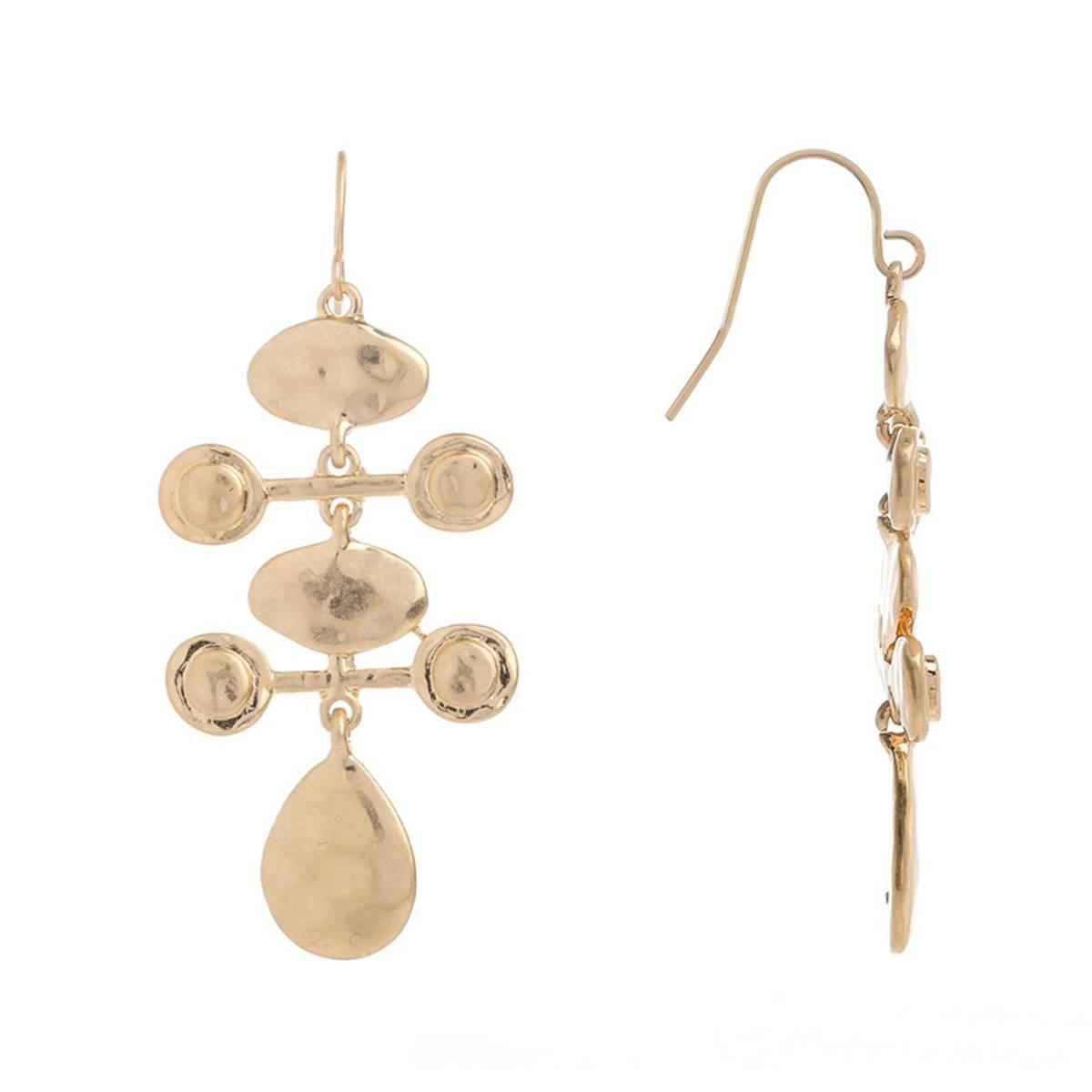 Click here for Bella Uno Worn Gold-Tone Disc/Oval/Round Links Dan... prices