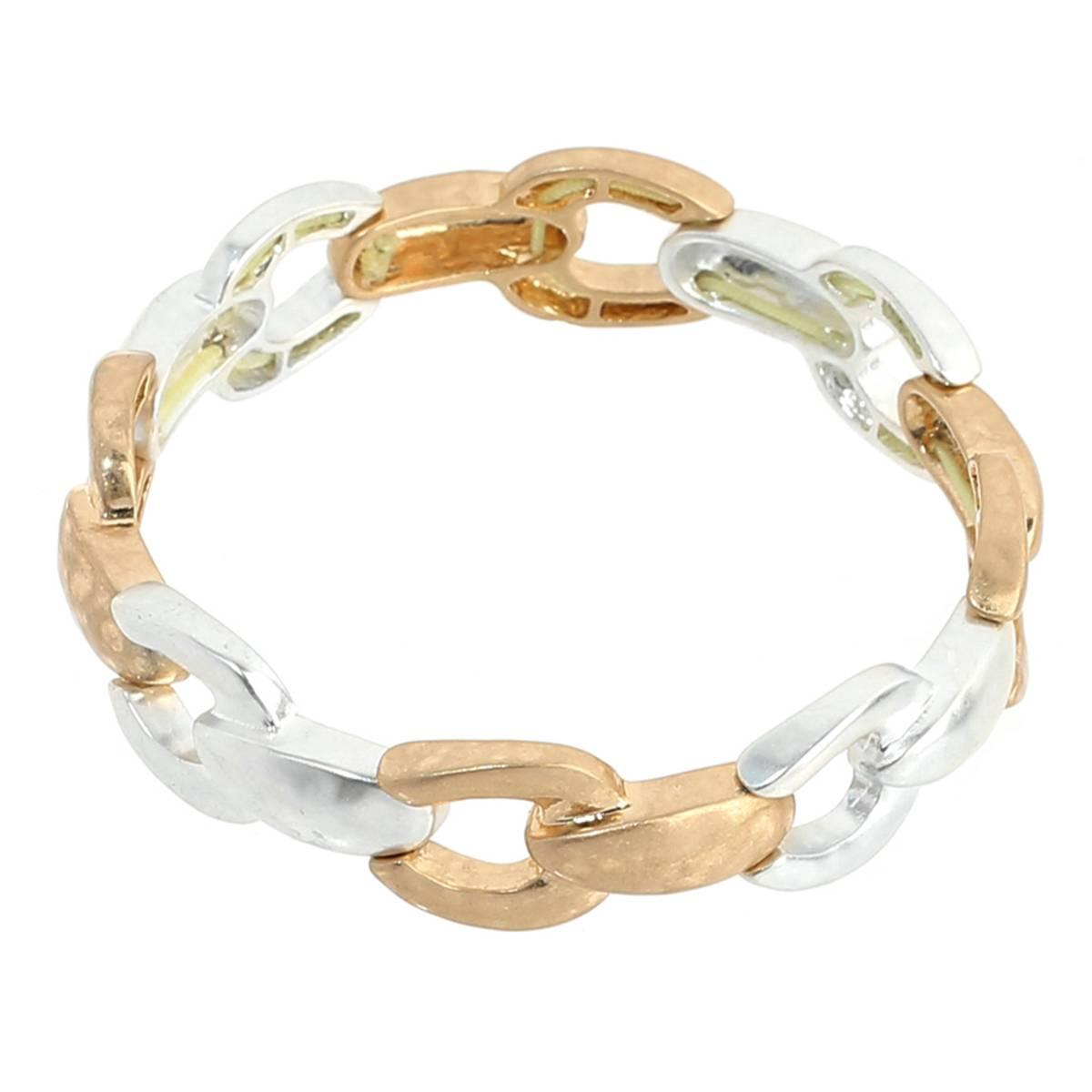 Click here for Bella Uno Worn Two-Tone Tapered Link Stretch Brace... prices