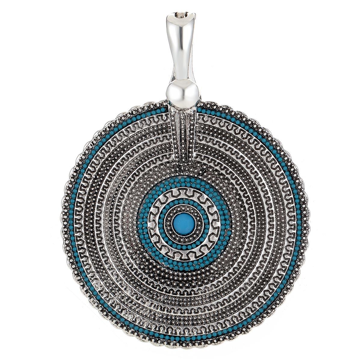 Click here for Wearable Art Antique Round Disc with Turquoise Enh... prices