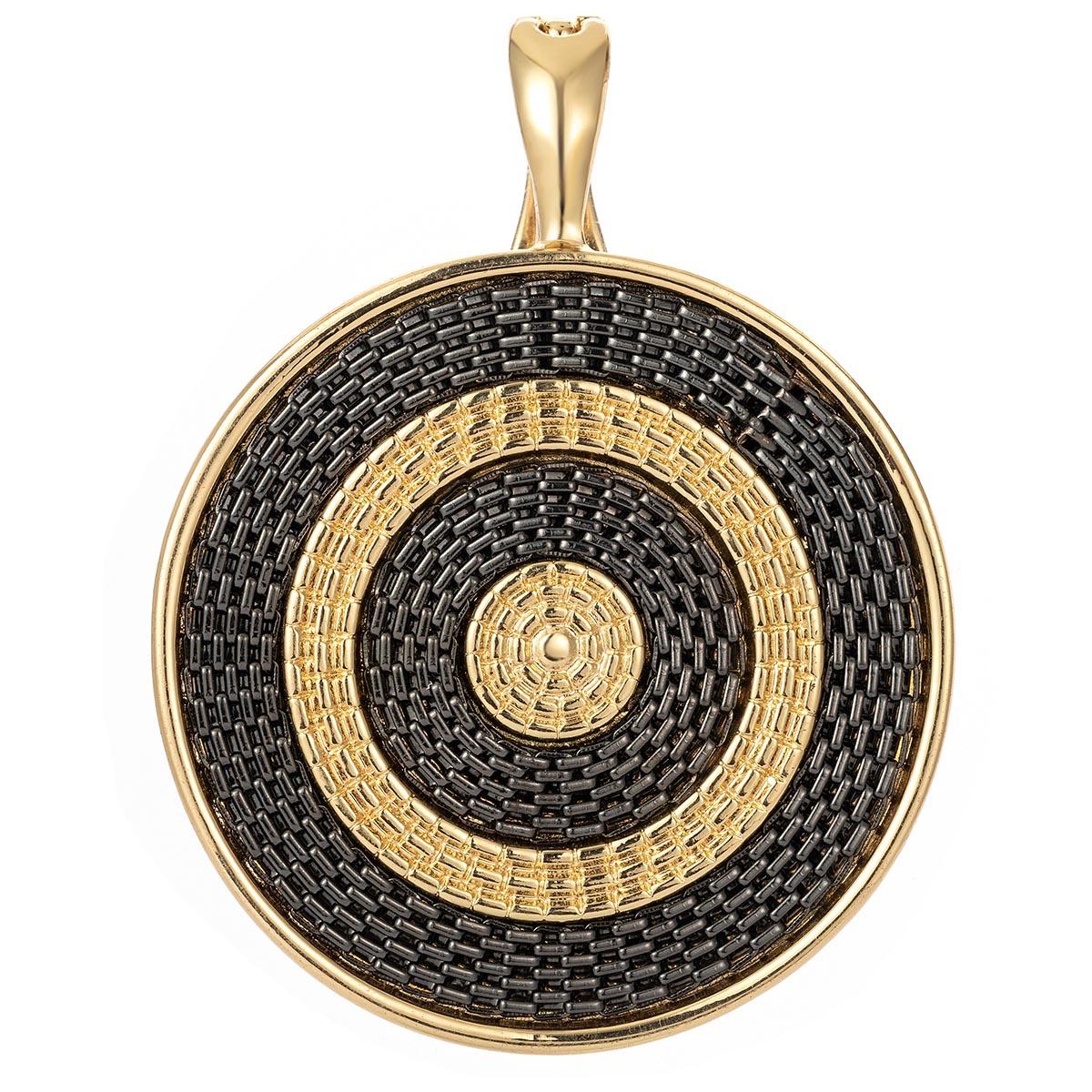 Click here for Wearable Art Metal Disc with Black & Gold Enhancer... prices