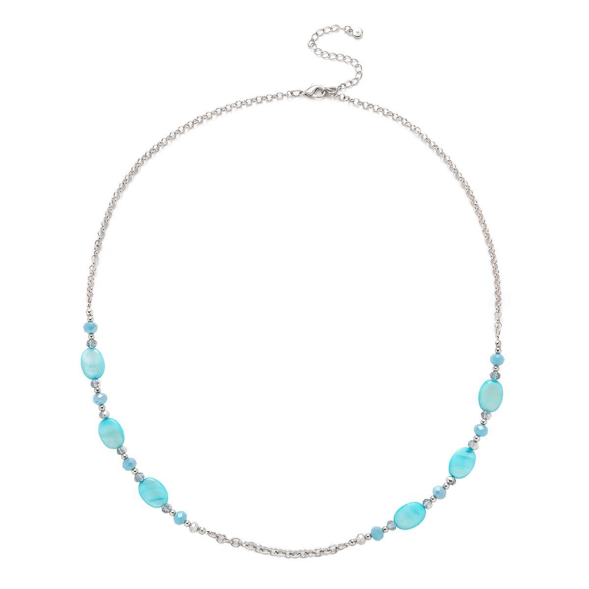 Click here for Wearable Art Silver-Tone Turquoise Bead Necklace prices