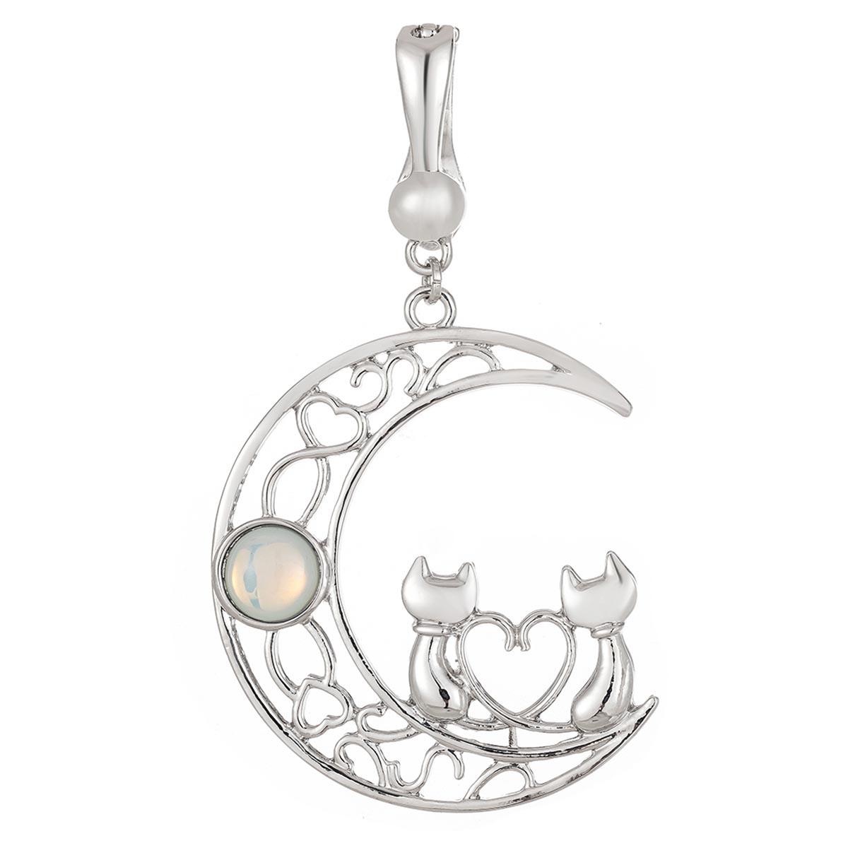 Click here for Wearable Art Two Cats Sitting on Moon Enhancer Pen... prices