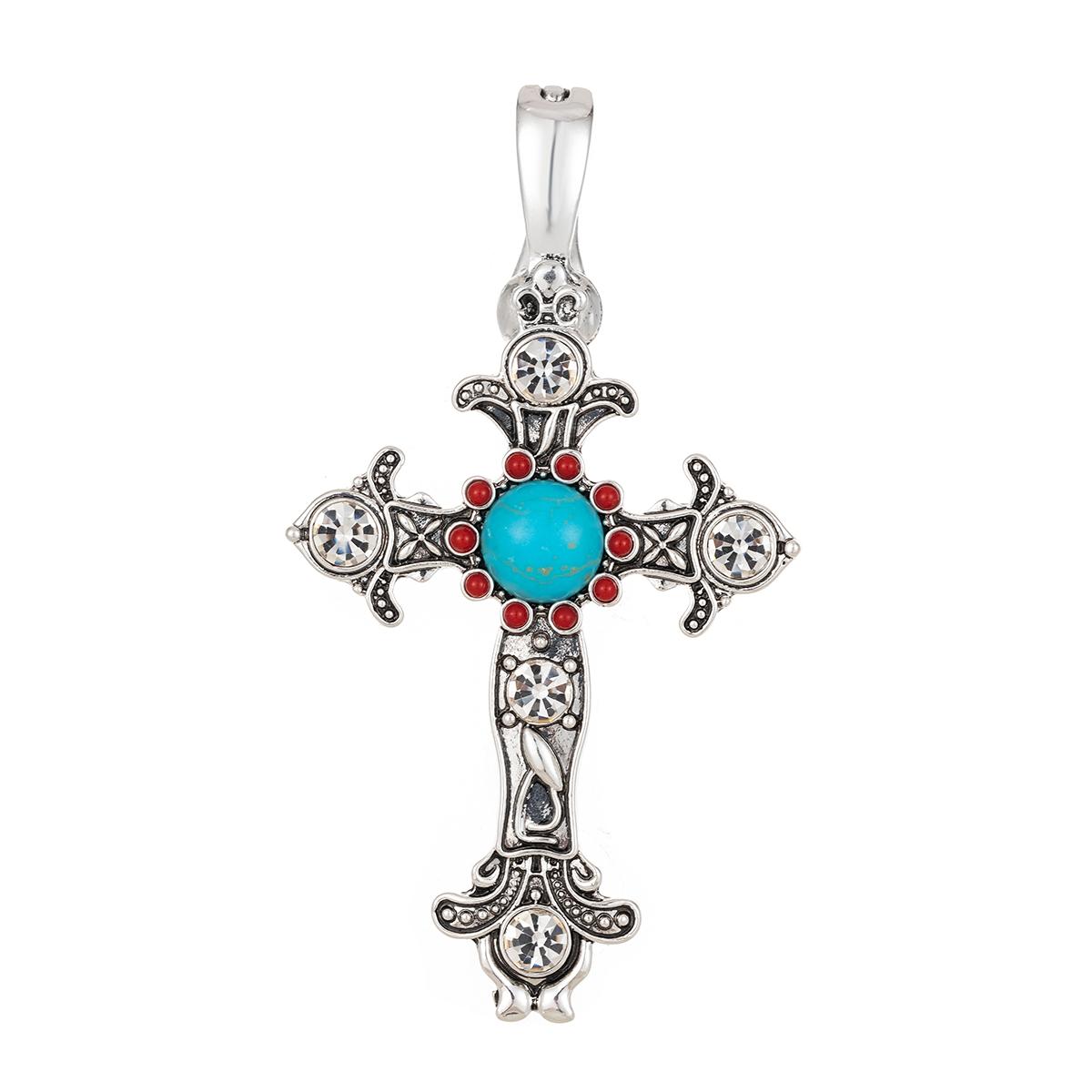 Click here for Wearable Art Turquoise & CZ Antique Cross Enhancer... prices