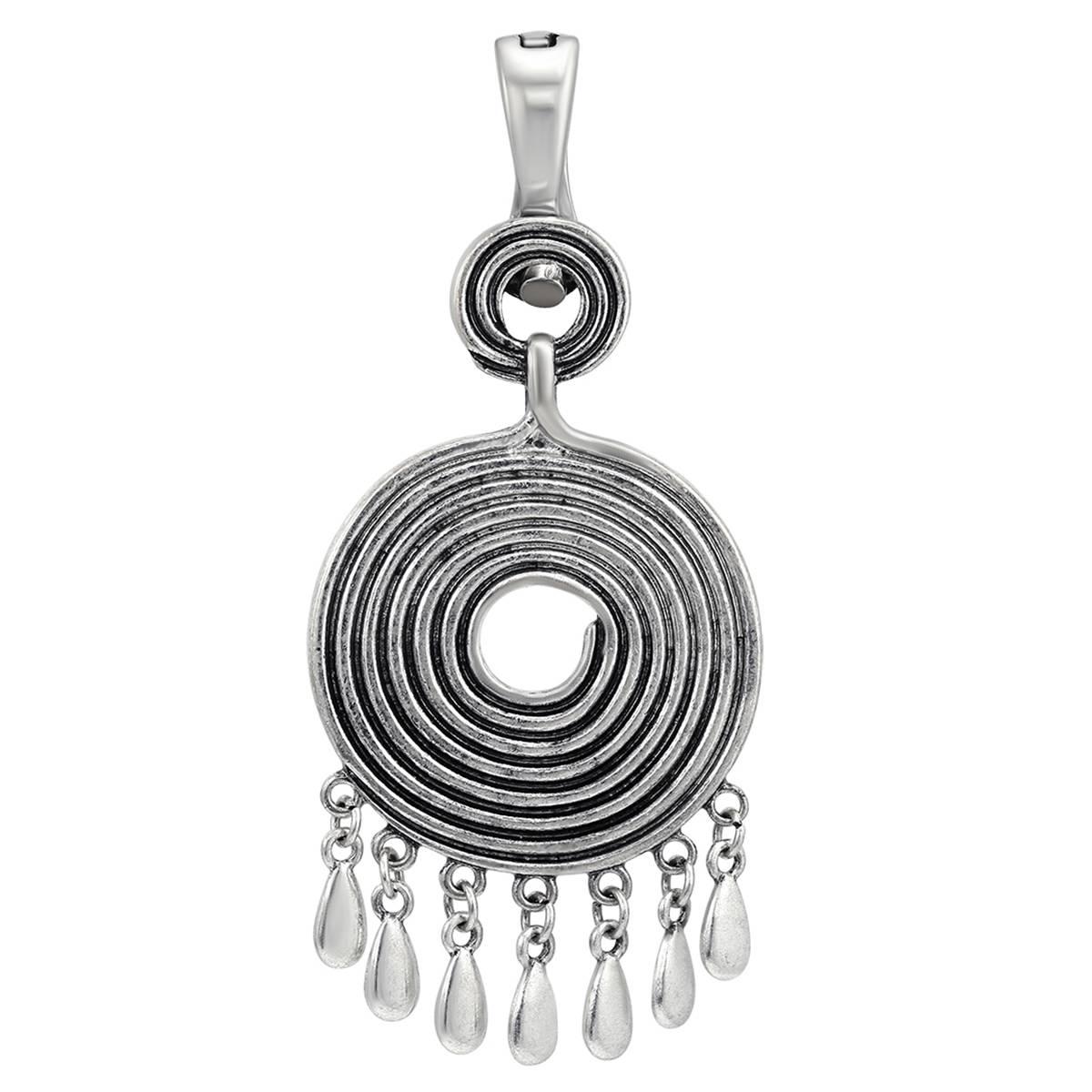 Click here for Wearable Art Silver-Tone Round Dangle Enhancer prices