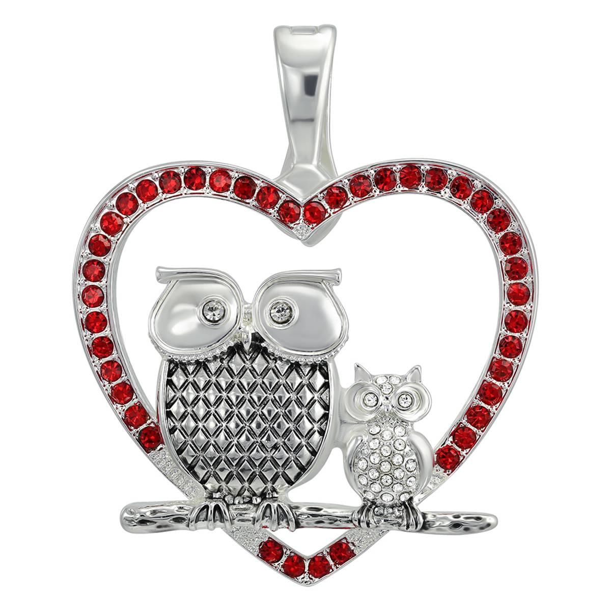 Click here for Wearable Art Silver-Tone Mom & Baby Owl on Branch... prices