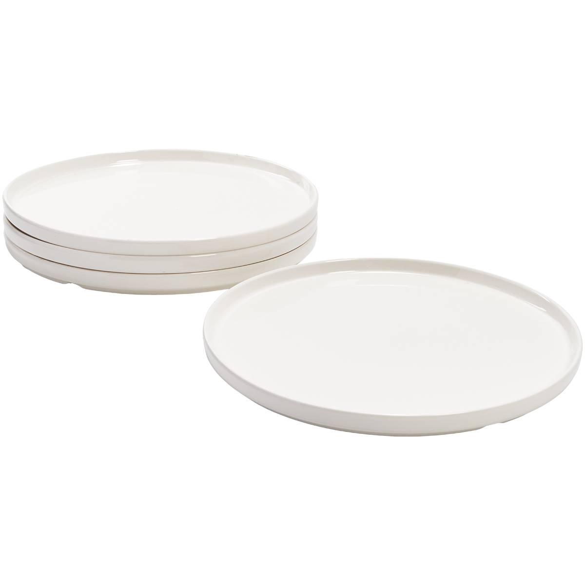 Click here for Famous Brand Set of 4 10.5in. High Rim Ceramic Din... prices