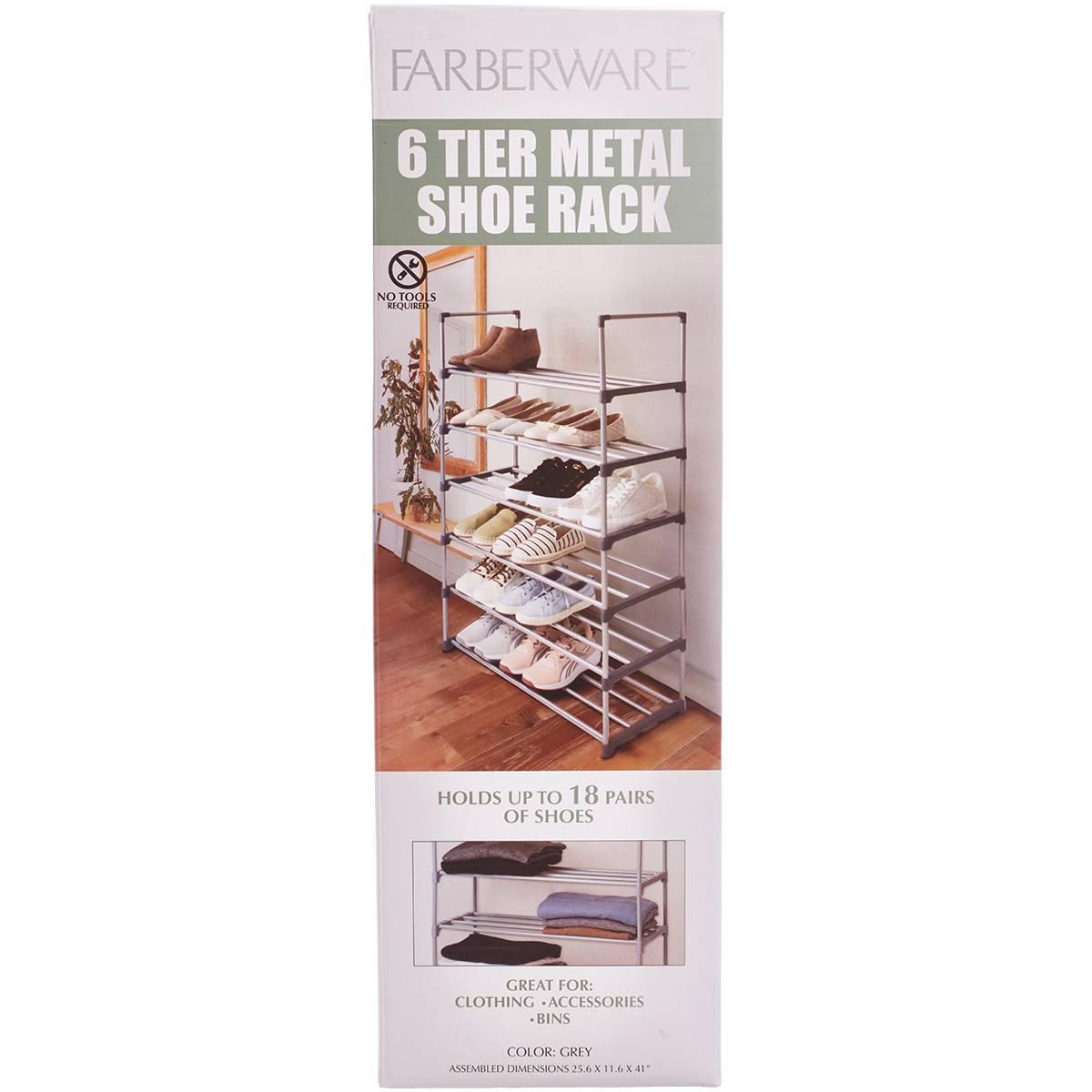Click here for Farberware(R) 6-Tier Metal Shoe Rack prices
