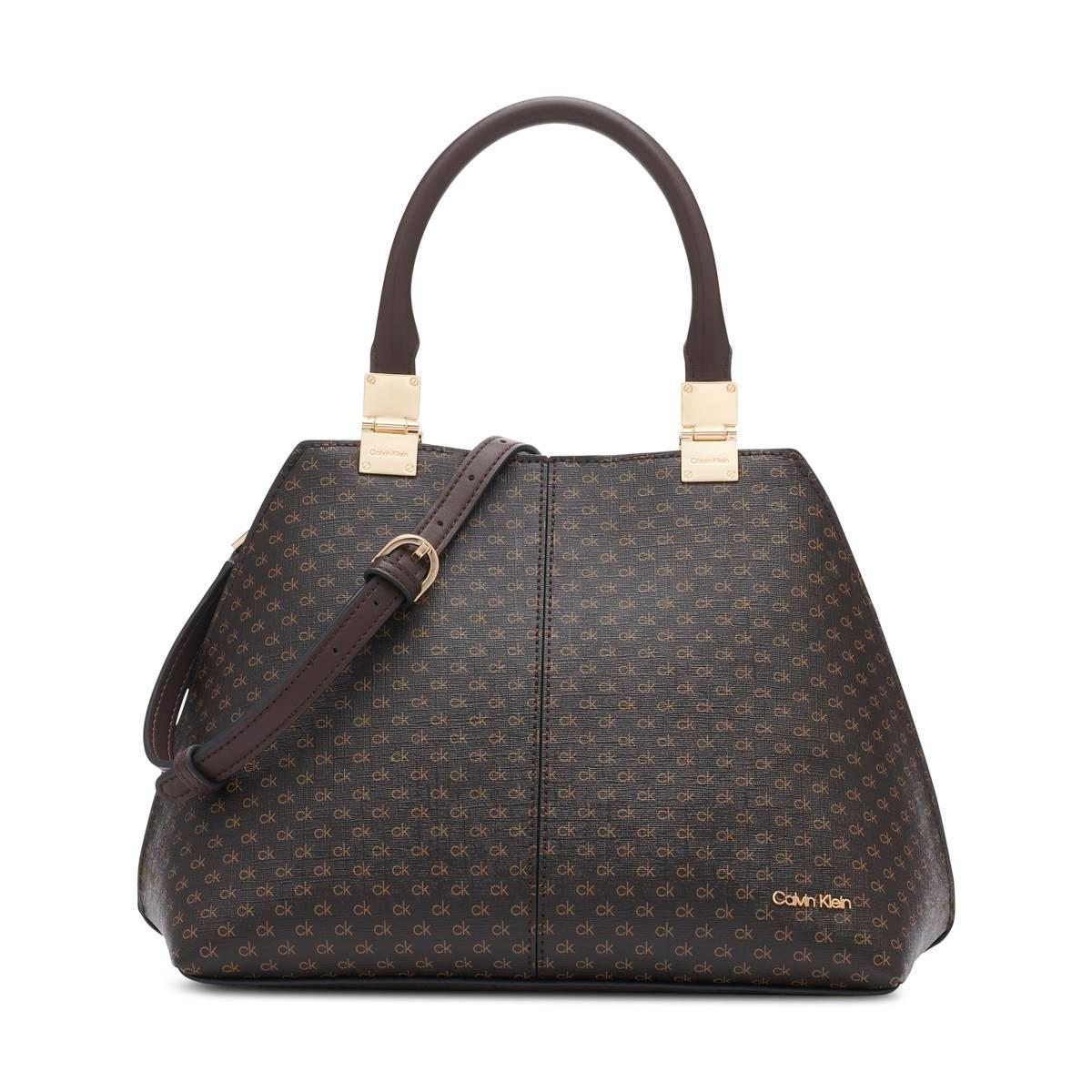 Click here for Calvin Klein Granite Logo Satchel prices