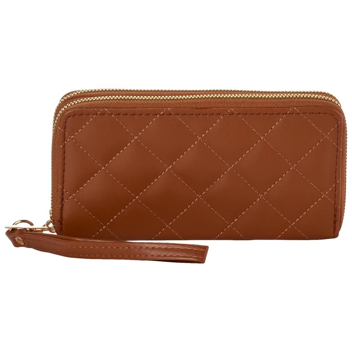 Click here for Womens Deluxity Quilted Double Zip Wallet prices