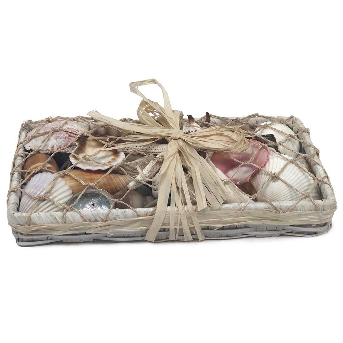 Click here for White Long Shell Basket prices