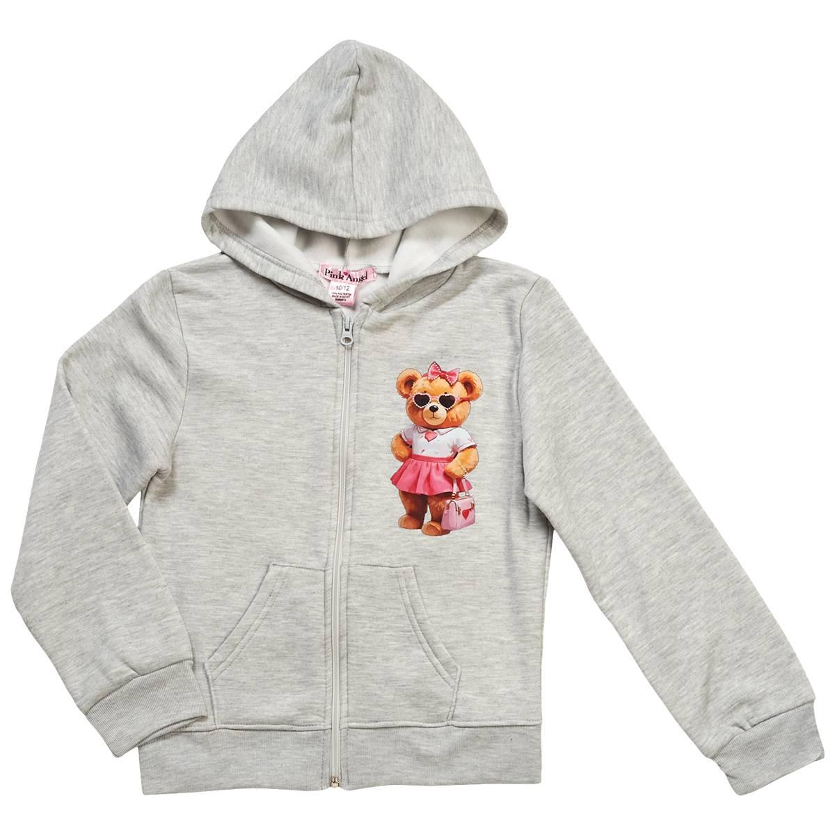 Click here for Girls (7-16) Pink Angel(tm) Heart/Bear Fleece Zip... prices